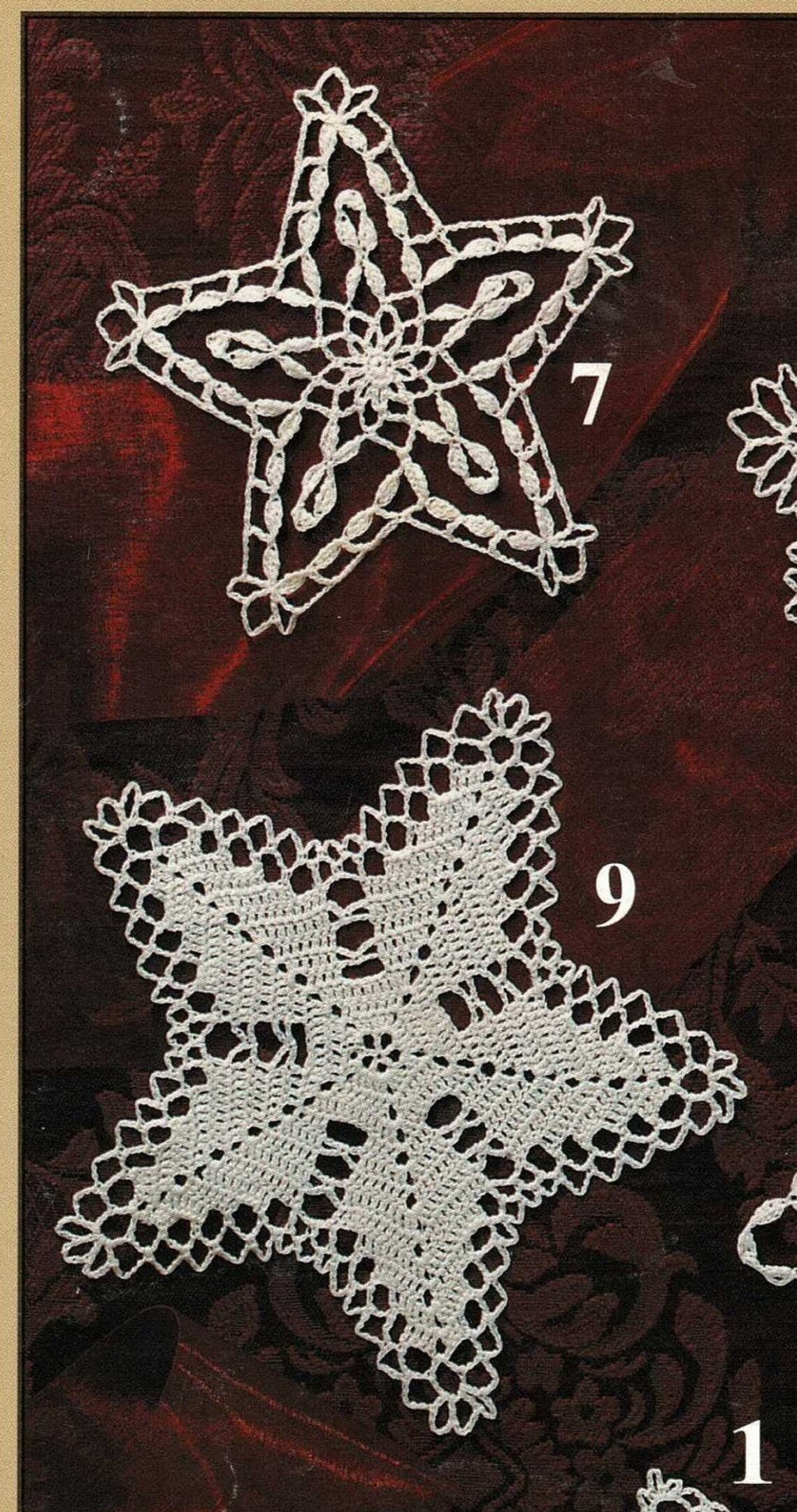 Crochet Lace Christmas Stars, Vintage Crochet Pattern, PDF, Digital ...