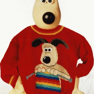 Childrens Super Cute Knitting Gromit Sweater, Vintage Knitting Pattern ...