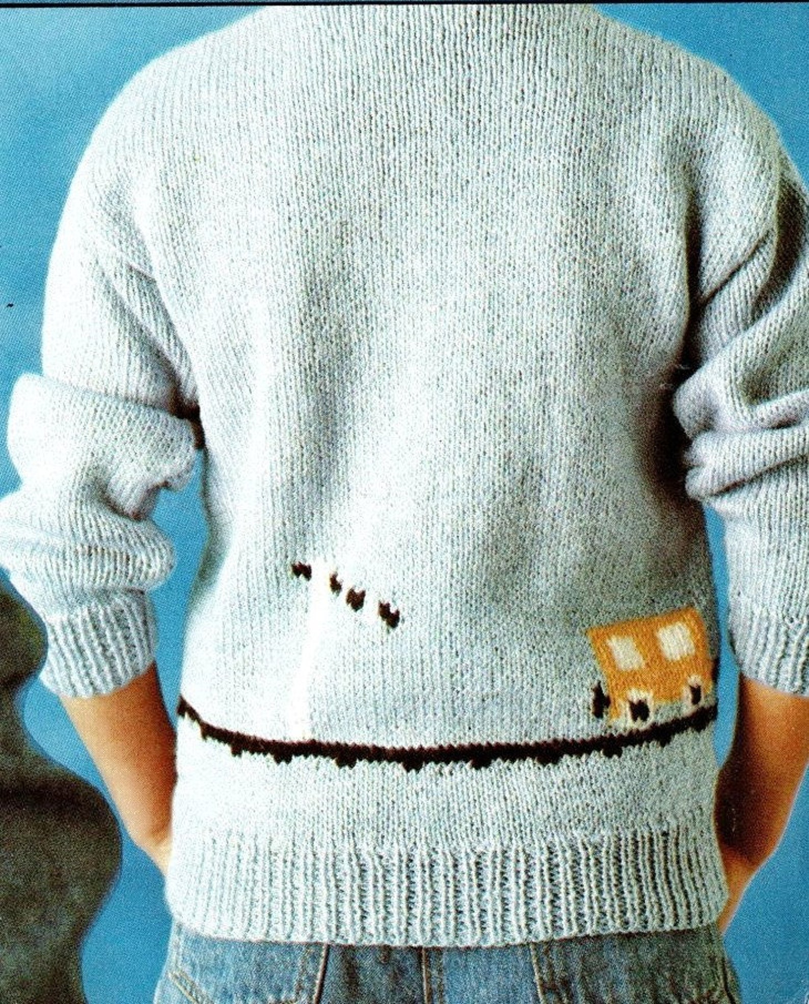 Toddlers and Boys Smart Train Sweater Vintage Knitting - Etsy