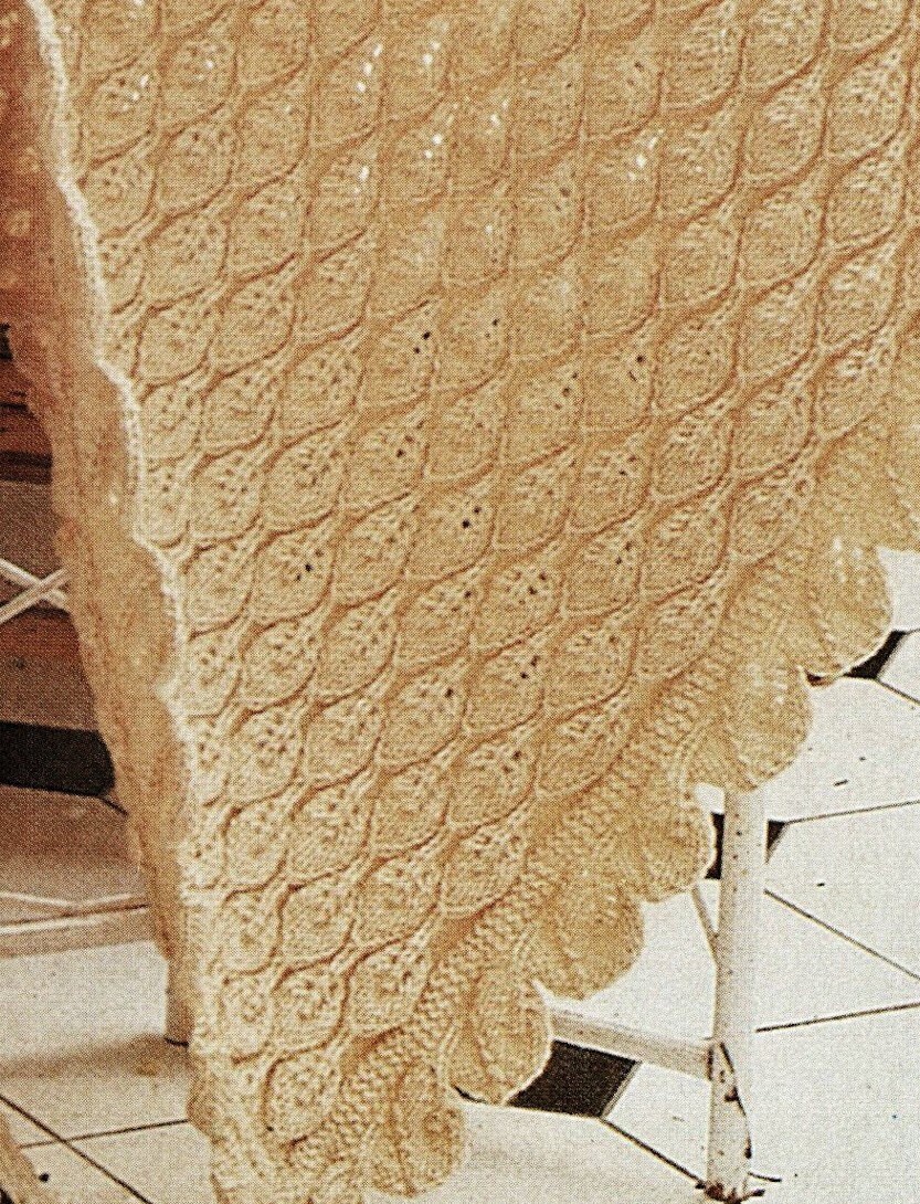 Beautiful Lacy Leaf Afghan in Aran Vintage Knitting Pattern - Etsy