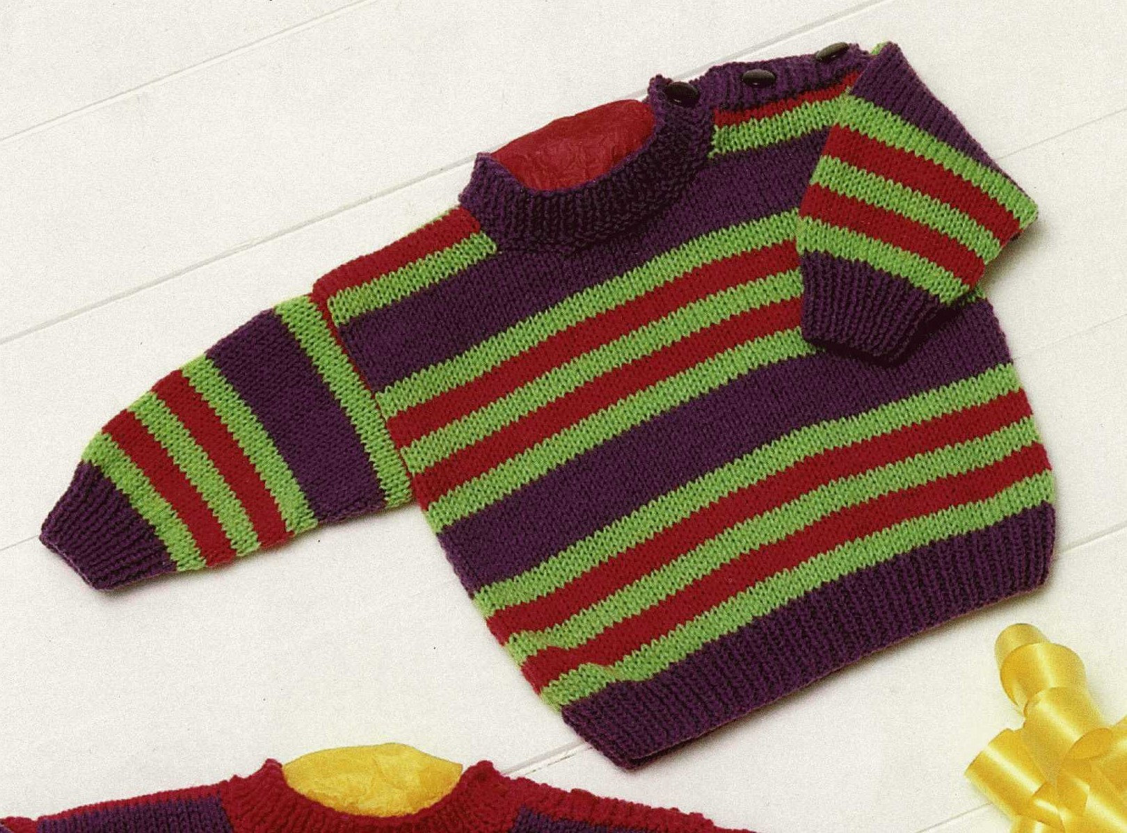 Babies and Toddlers easy Knit Striped Sweaters | Etsy