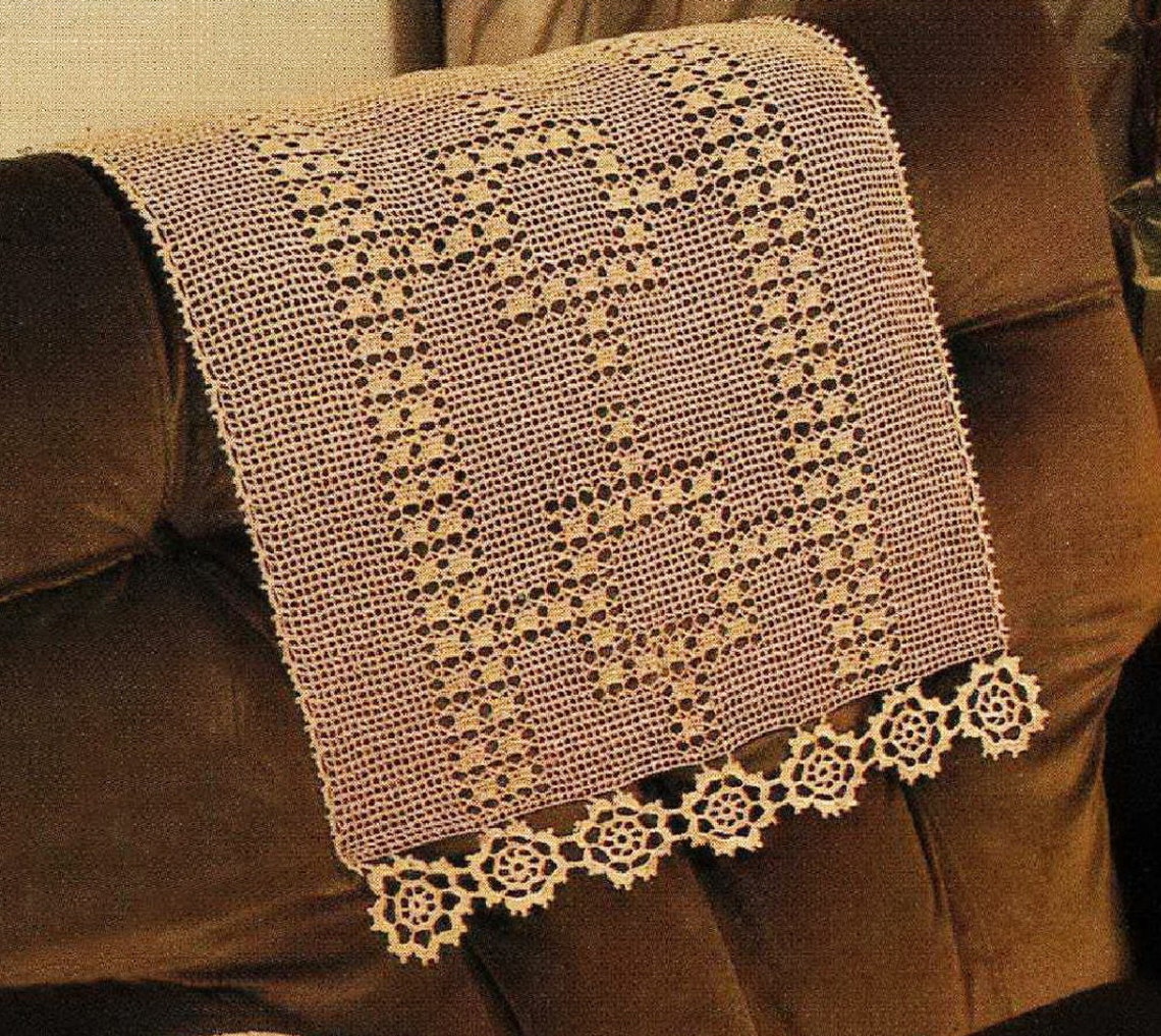 Crochet Chair Back and Arm Rest Protectors, Vintage Crochet Pattern ...