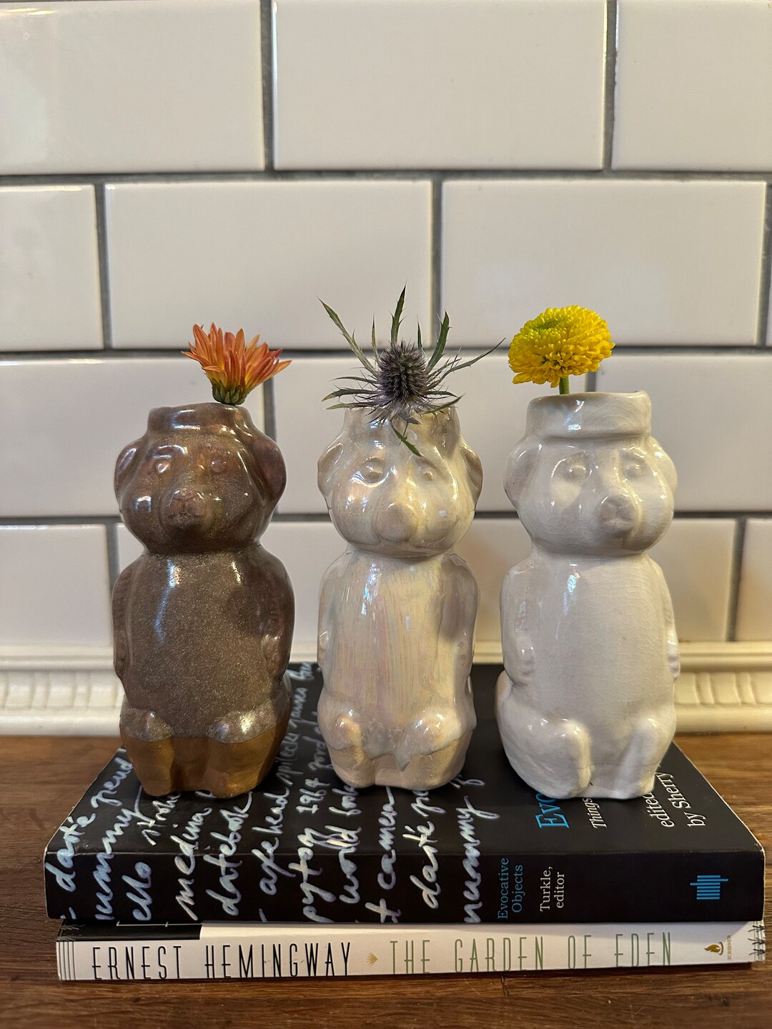 Ceramic Honey Bear Vase - Etsy