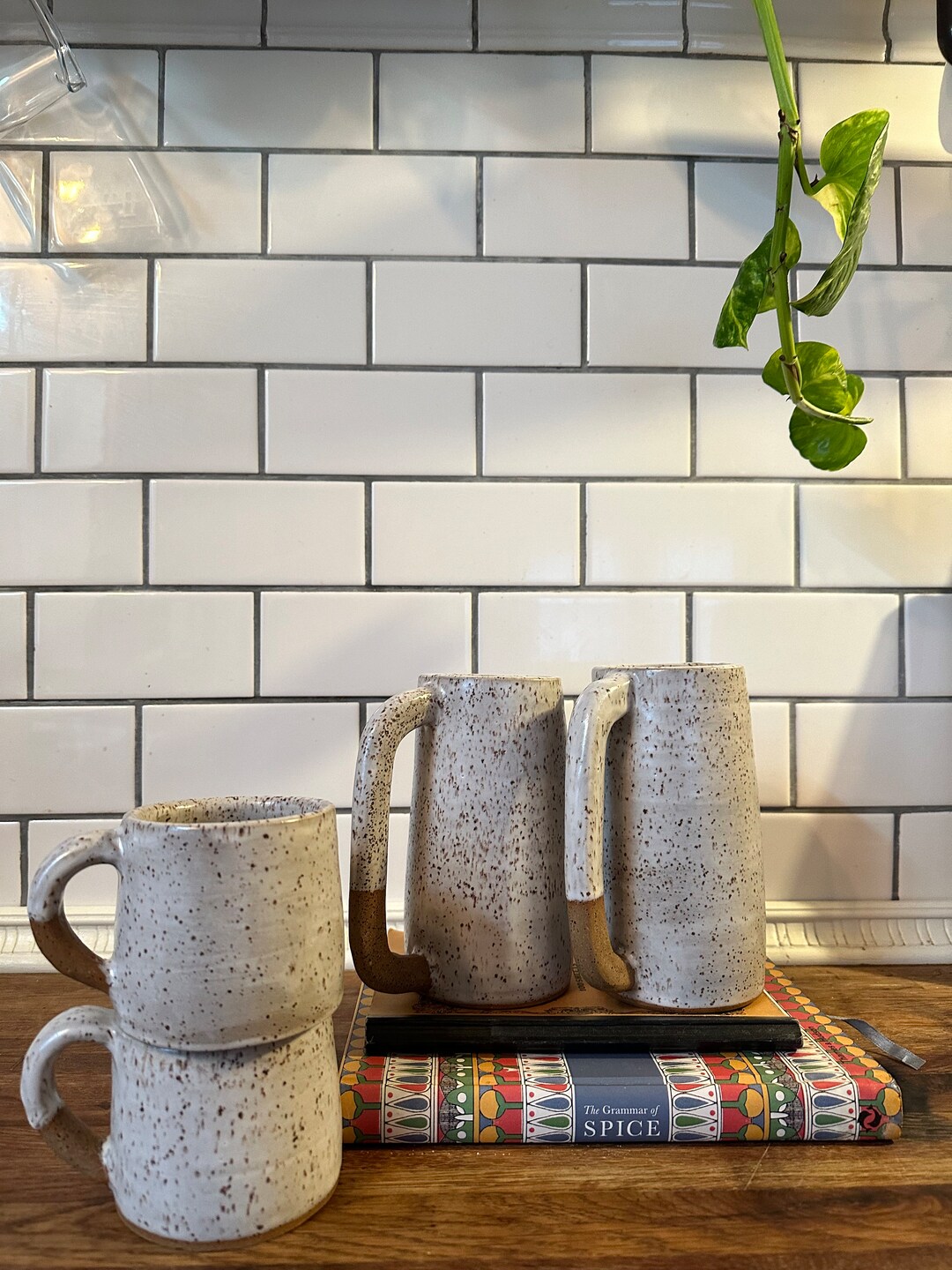 Speckled White Matte Mug - Etsy