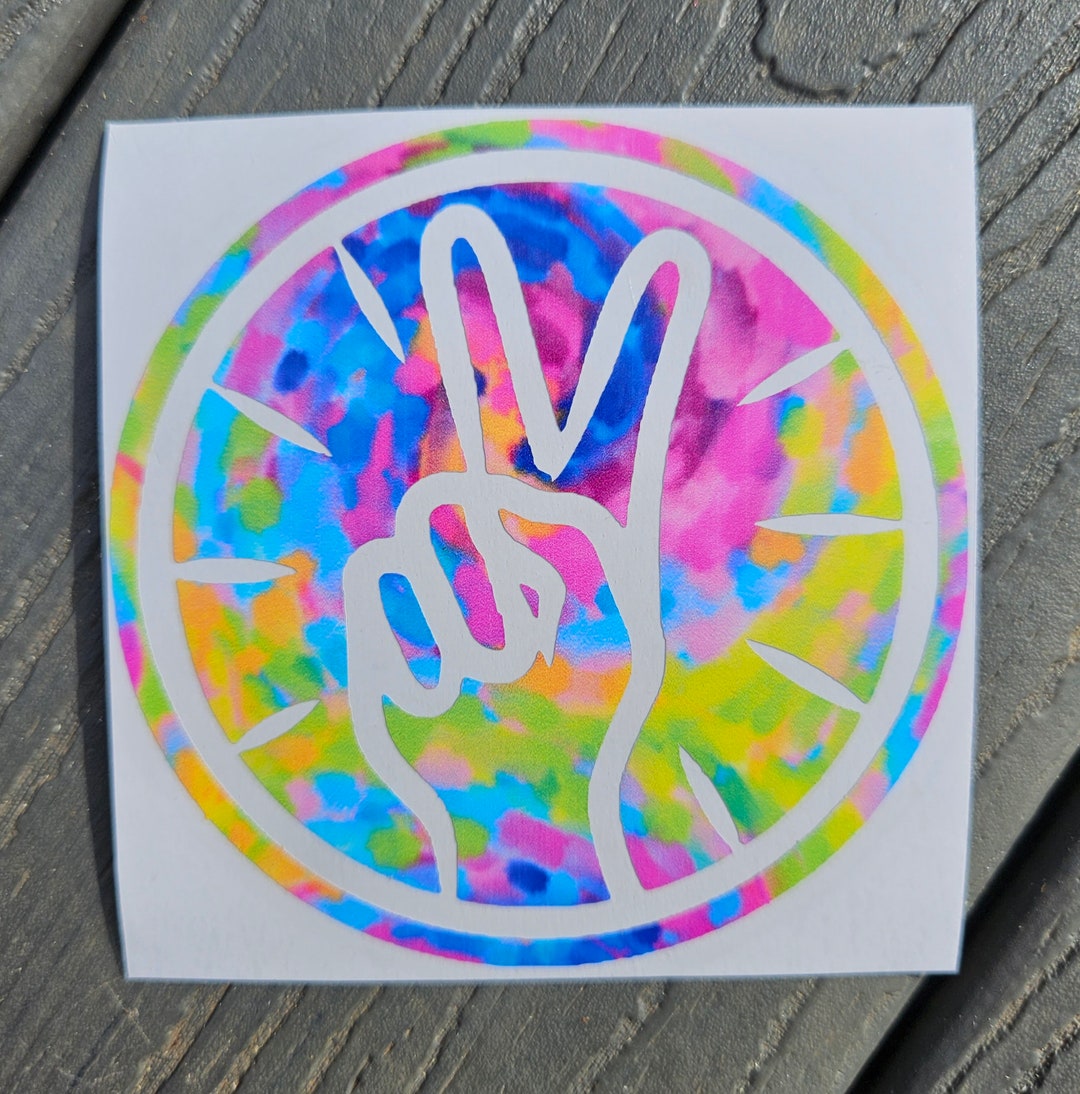 Peace Sign Vinyl Decal, Car Window Decal, Yeti Cup Decal, Retro Vinyl ...