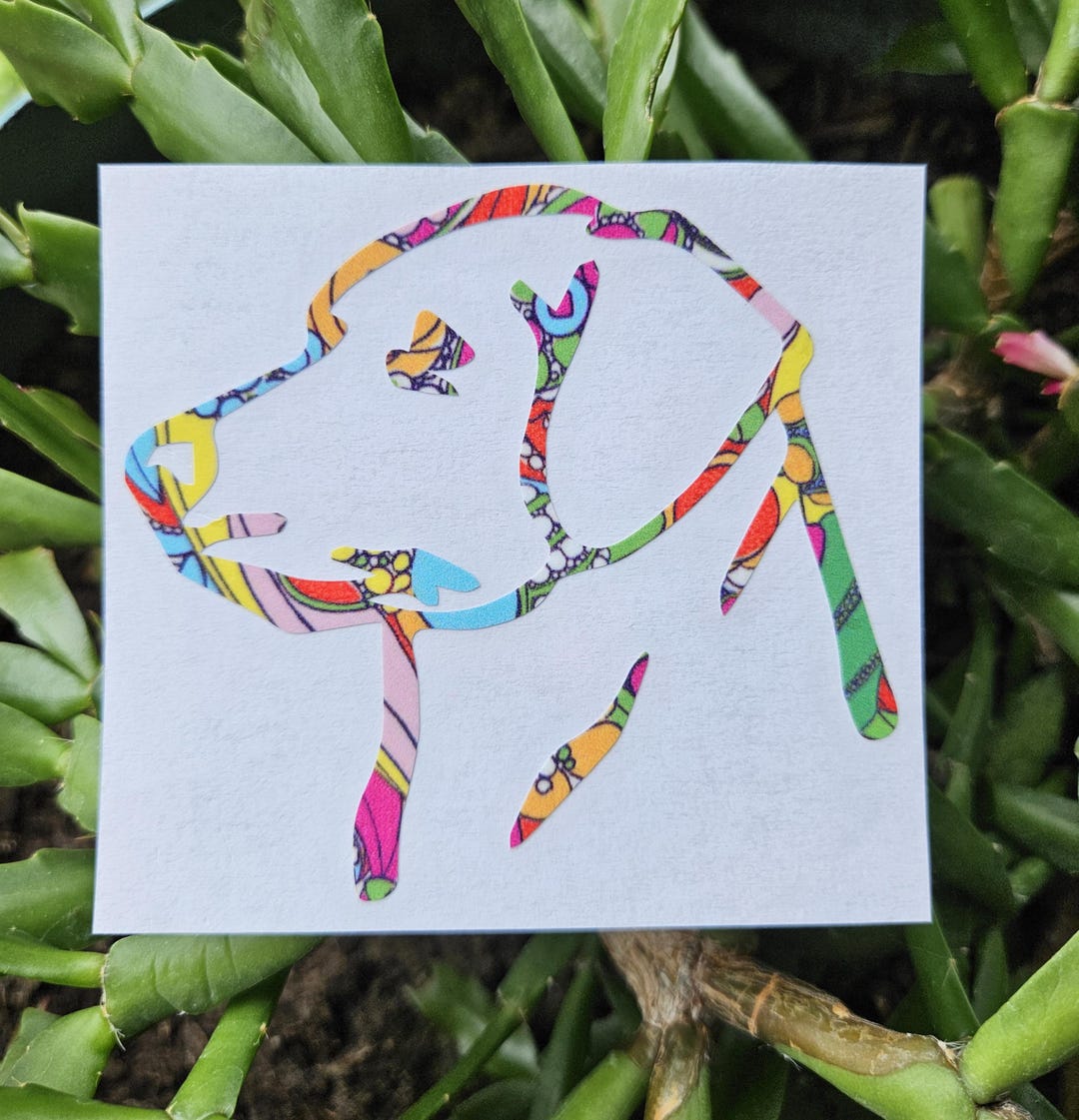 Labrador Vinyl Decal, Dog Vinyl Decal, Dog Decal, Dog Car Window Decal ...