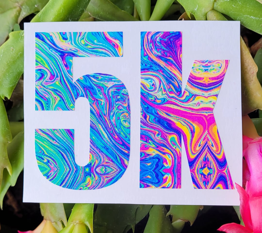 Lilly Inspired 5K Vinyl Decal, 5K Decal, 5K Sticker, Running Decal ...