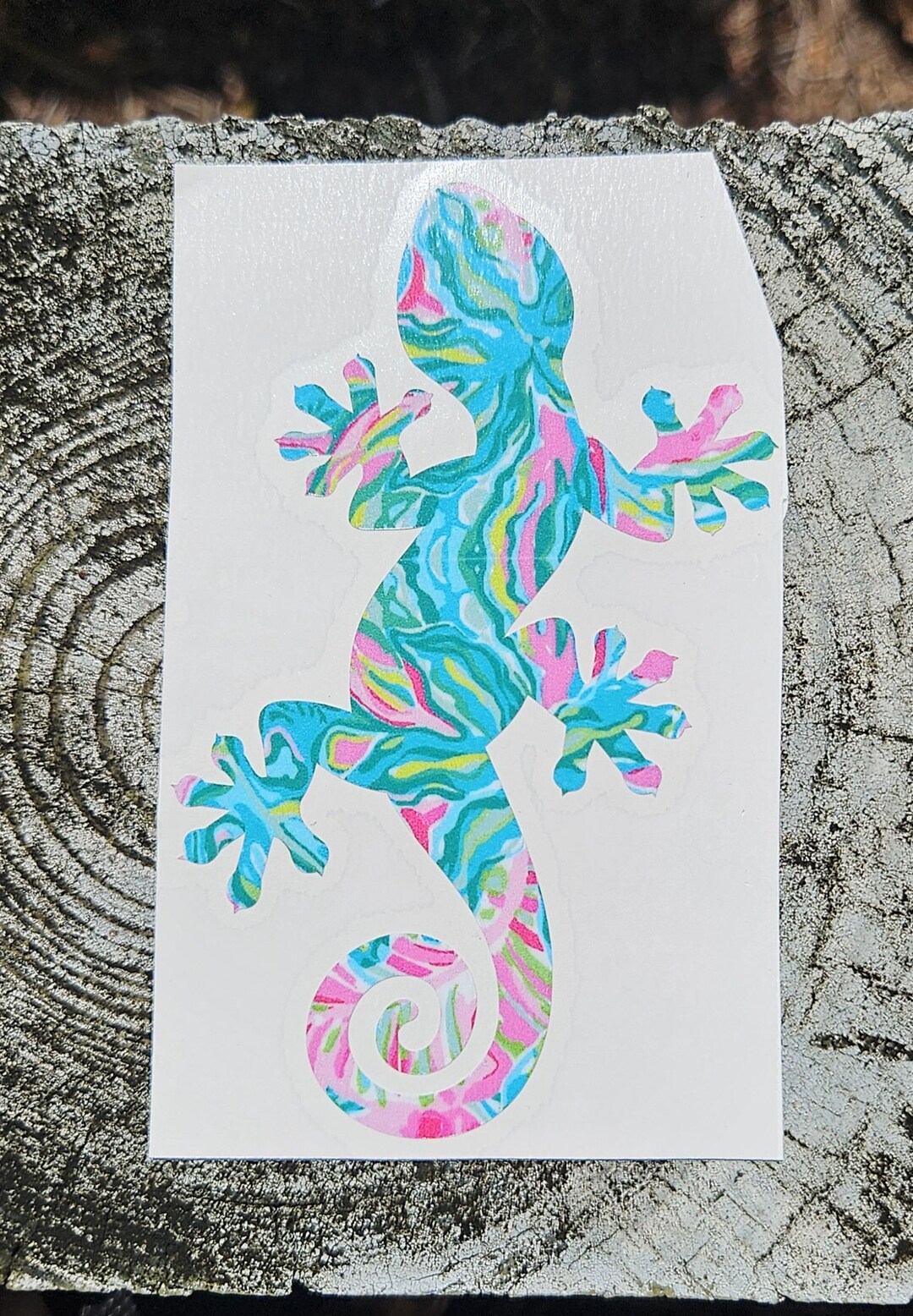 Gecko Lizard Vinyl Decal, Yeti Cup Decal, Car Decal, Gecko Car Decal ...