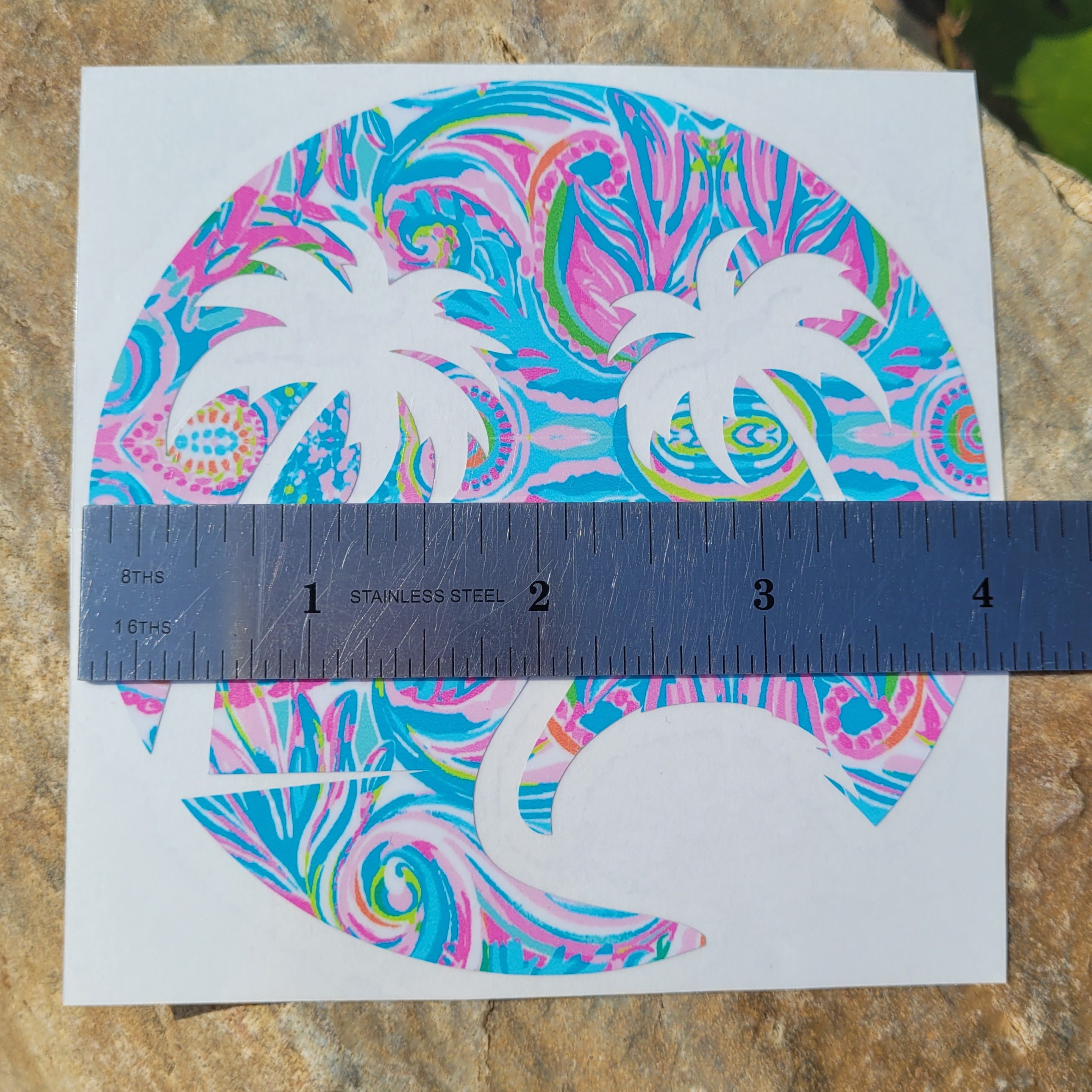 Lilly Inspired Flamingo Beach Scene Decal Flamingo Decal Car - Etsy