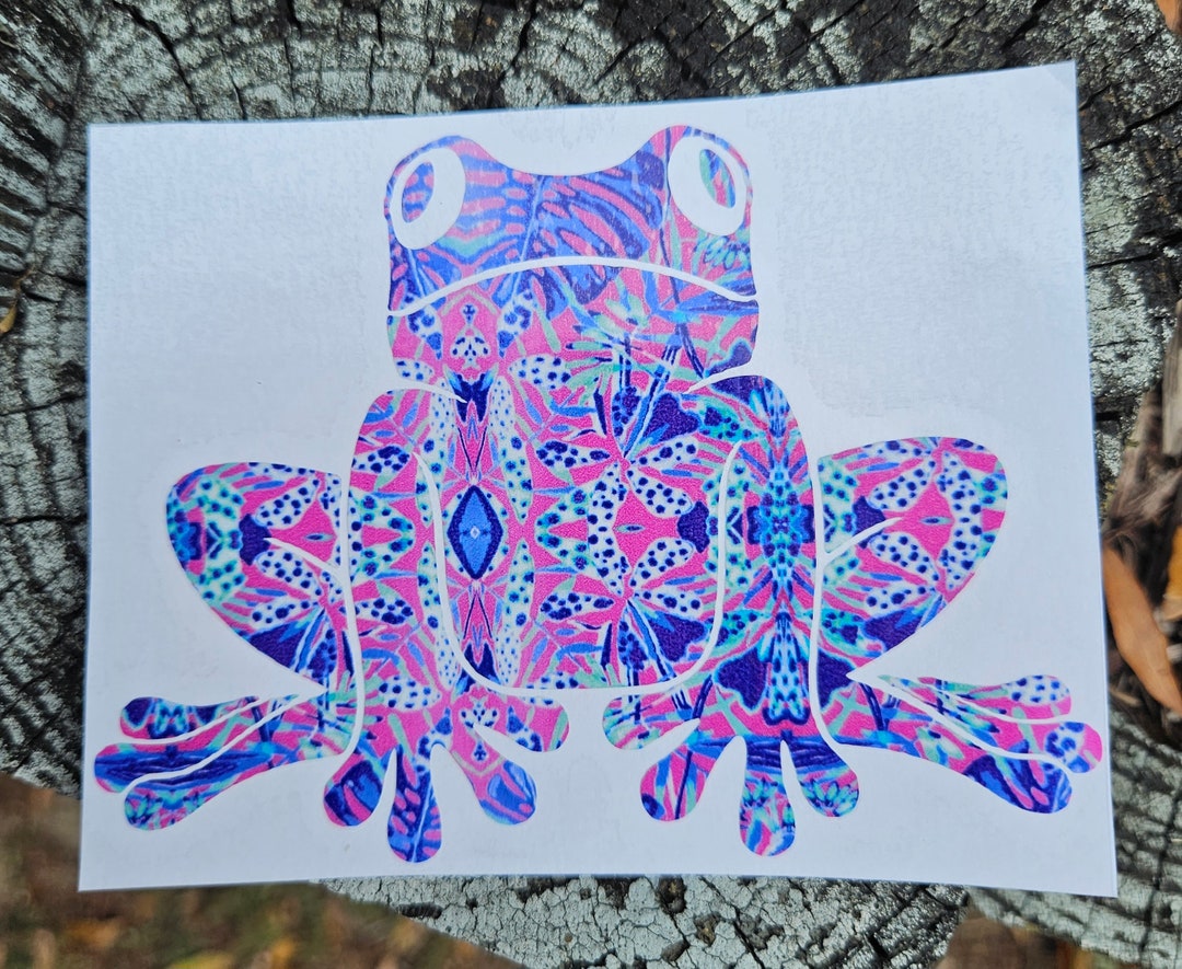 Frog Vinyl Decal, Frog Car Decal, Frog Laptop Decal, Frog Vinyl, Frog ...