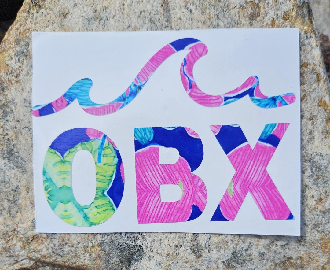 OBX Vinyl Decal, Outer Banks Vinyl Decal, NC Beach Decal, Outer Banks ...