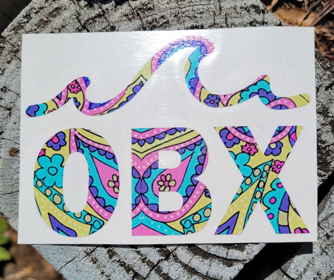 OBX Vinyl Decal, Outer Banks Vinyl Decal, NC Beach Decal, Outer Banks ...