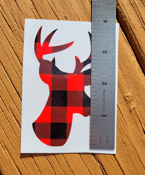 Plaid Deer Vinyl Sticker Stickers, Labels & Tags Bumper Stickers Paper ...