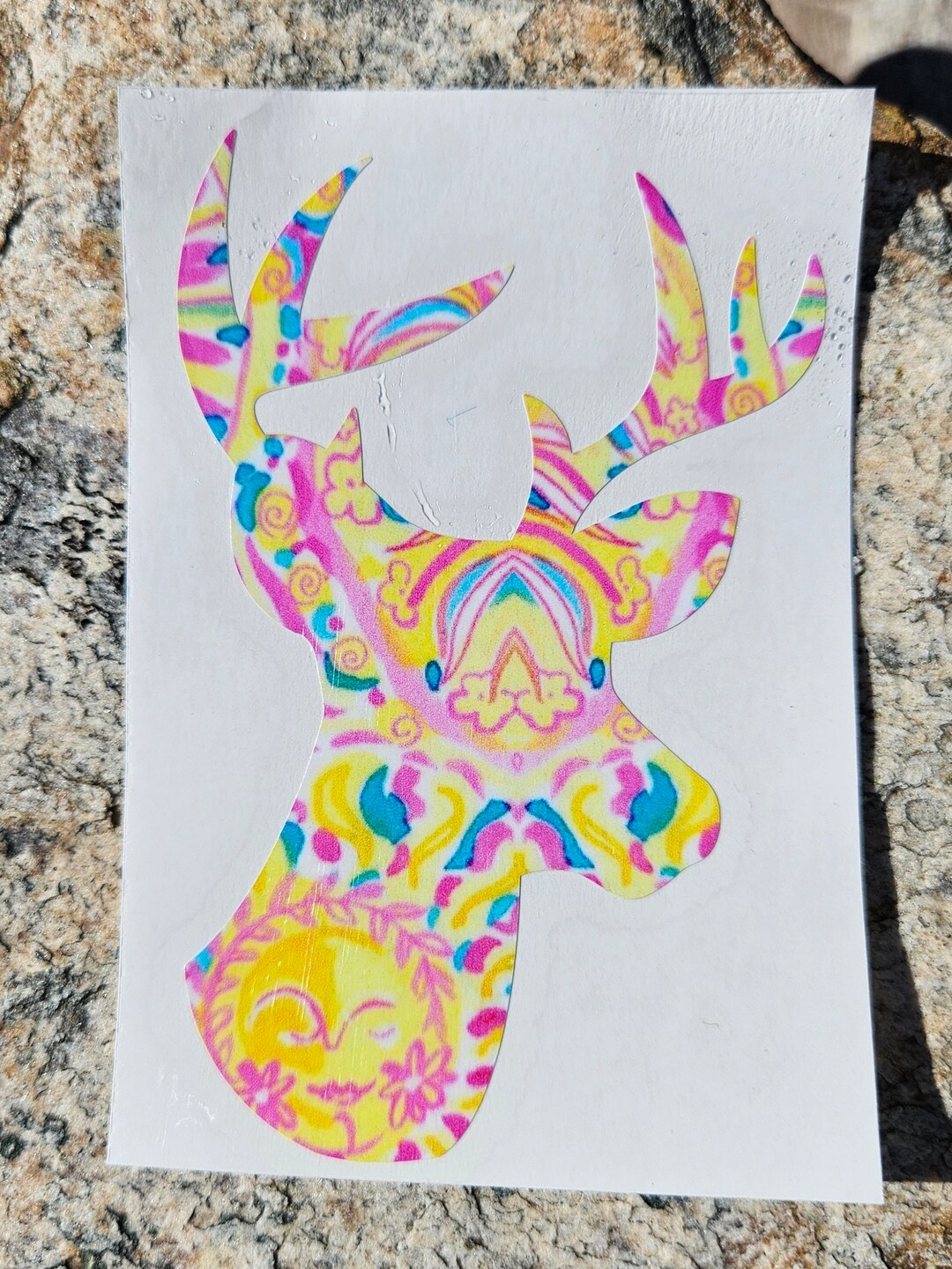 Deer Head Vinyl Decal, Dear Head Decal, Deer Sticker, Deer Car Decal ...