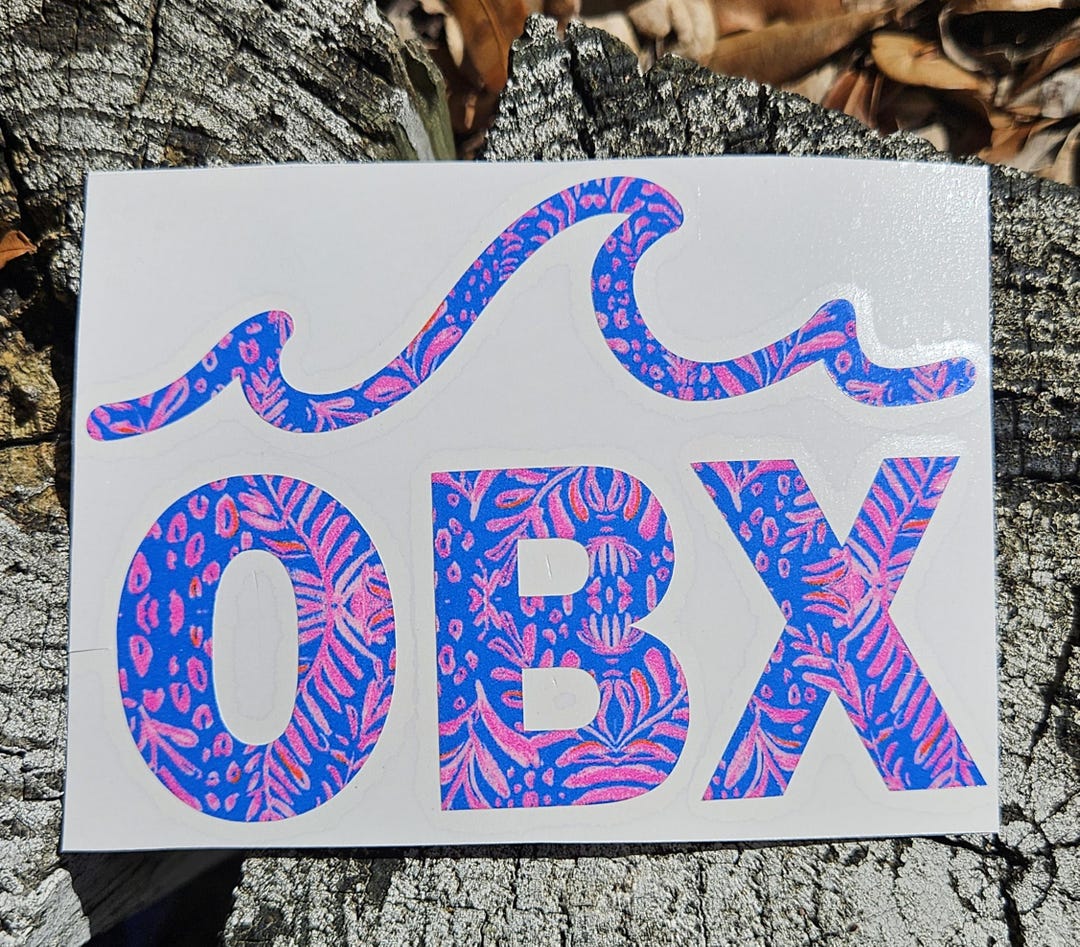 OBX Vinyl Decal, Outer Banks Vinyl Decal, NC Beach Decal, Outer Banks ...