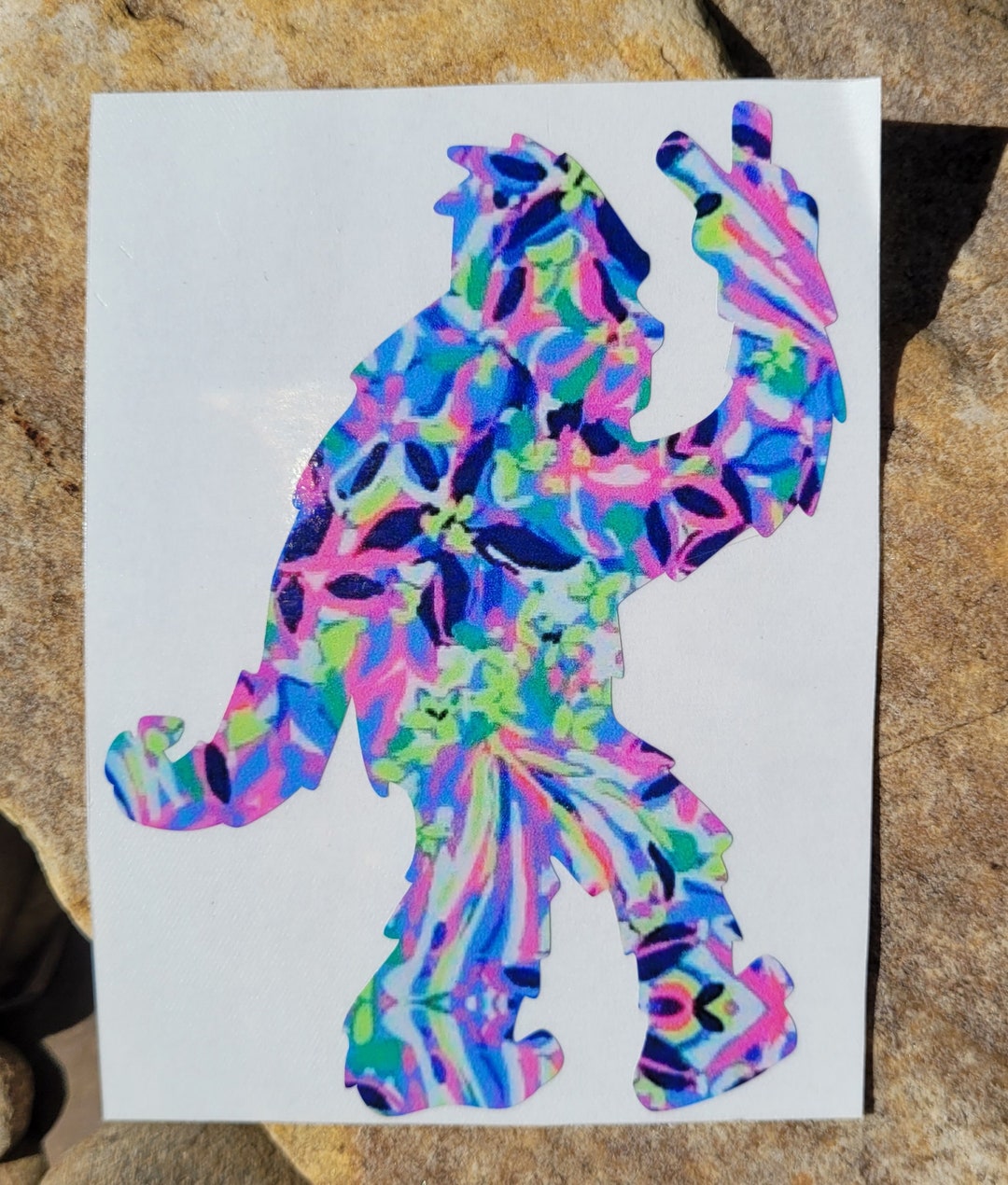 Bigfoot Vinyl Decal, Car Window Decal, Bigfoot Sticker, Bigfoot Peace ...