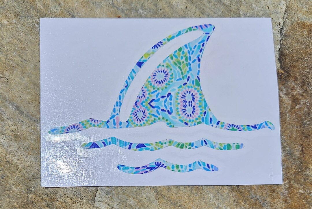 Shark Fin Vinyl Decal, Car Window Decal, Laptop Decal, Shark Decal ...