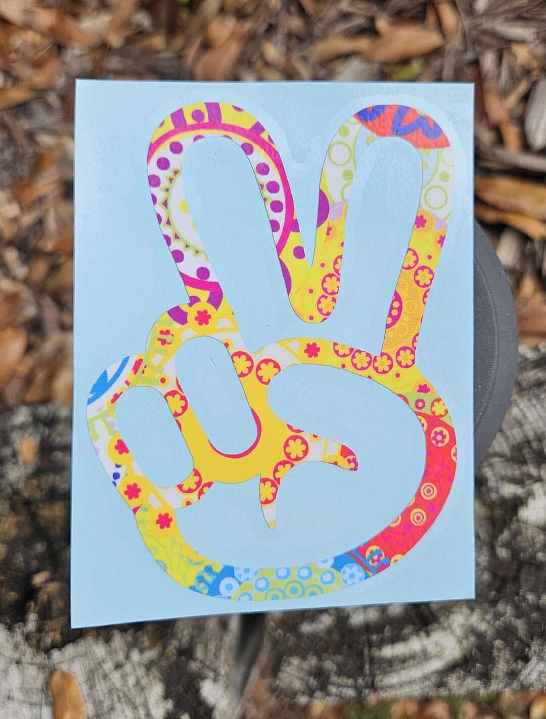 Peace Sign Hand Vinyl Decal, Car Window Decal, Laptop Decal, Peace Sign ...