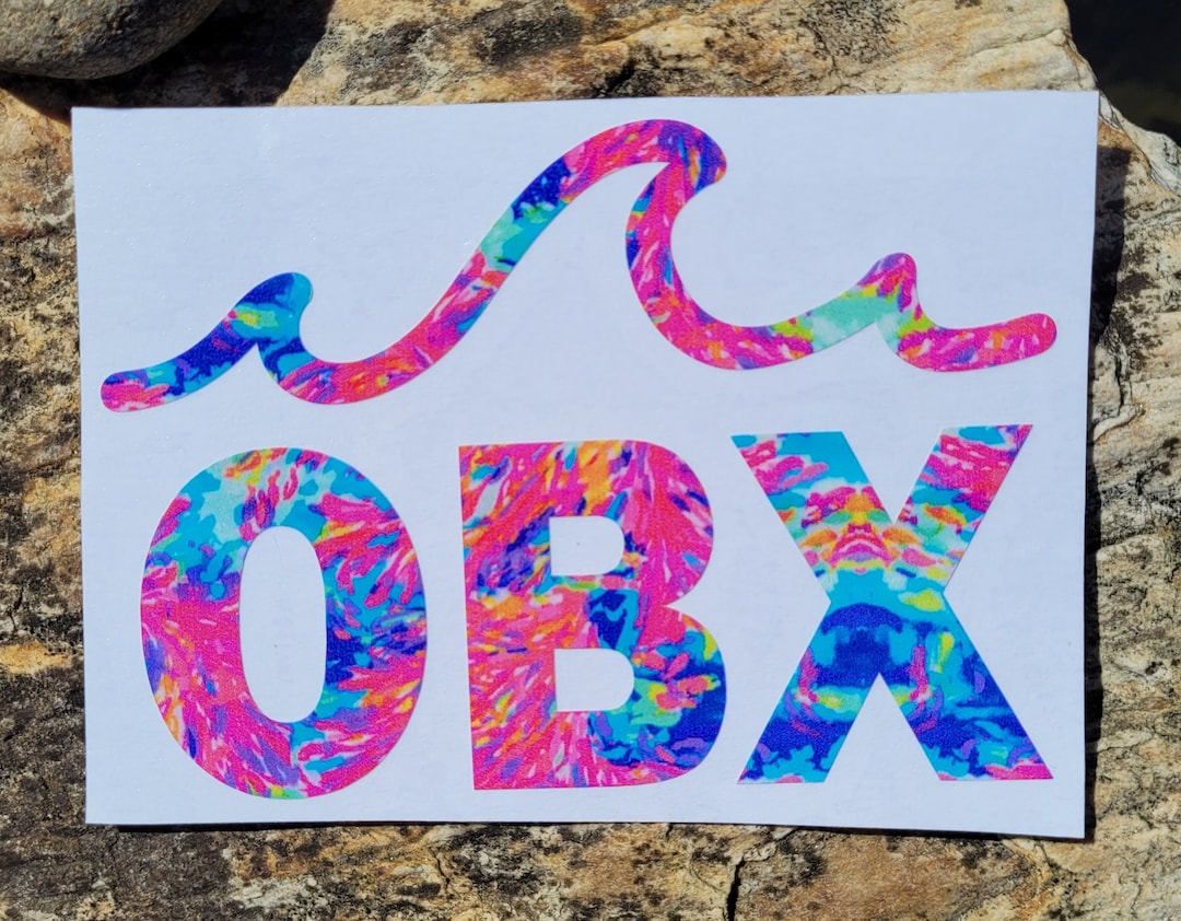 OBX Vinyl Decal Outer Banks Vinyl Decal NC Beach Decal - Etsy