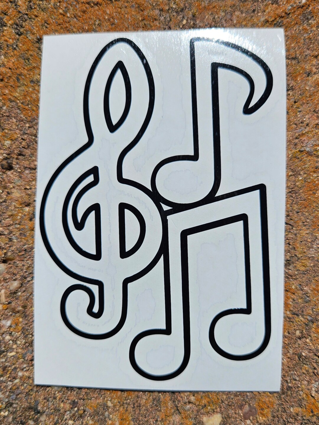 Music Notes and Treble Clef Vinyl Decal, Music Lover Decal, Music Decal ...