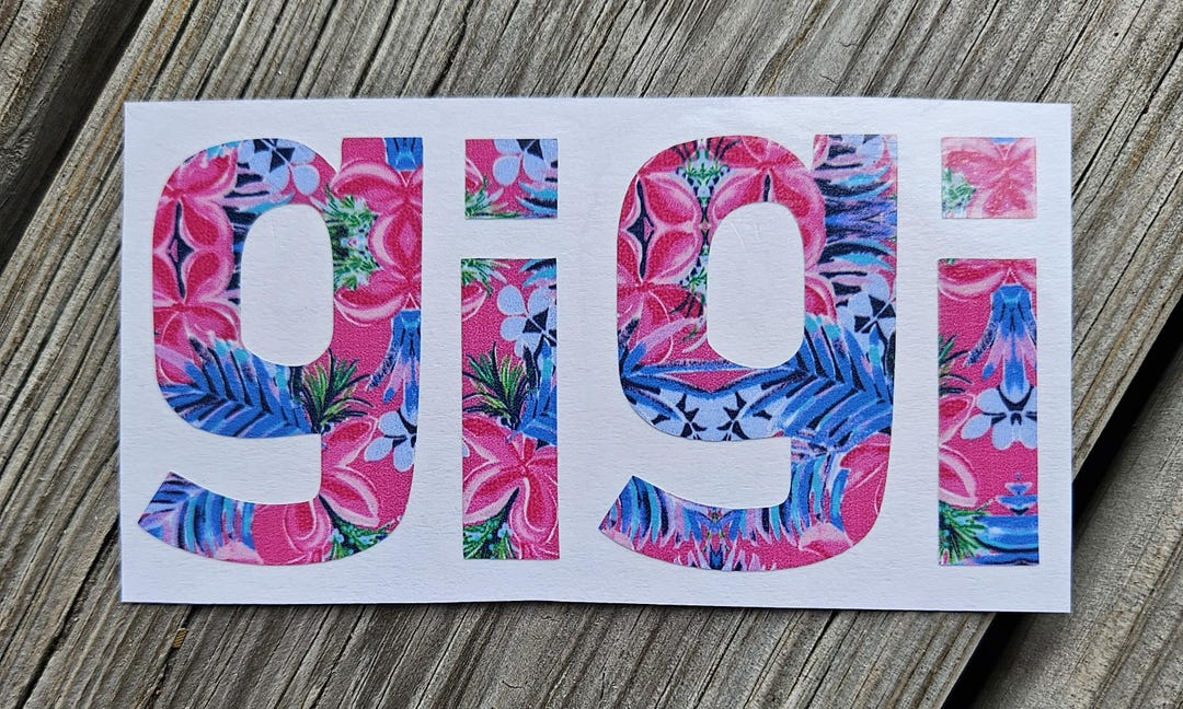 Gigi Vinyl Decal, Lilly Inspired Gigi Vinyl Decal, Gigi Gift, Gigi Car ...