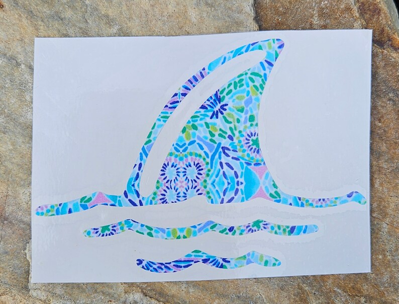 Shark Fin Vinyl Decal, Car Window Decal, Laptop Decal, Shark Decal ...