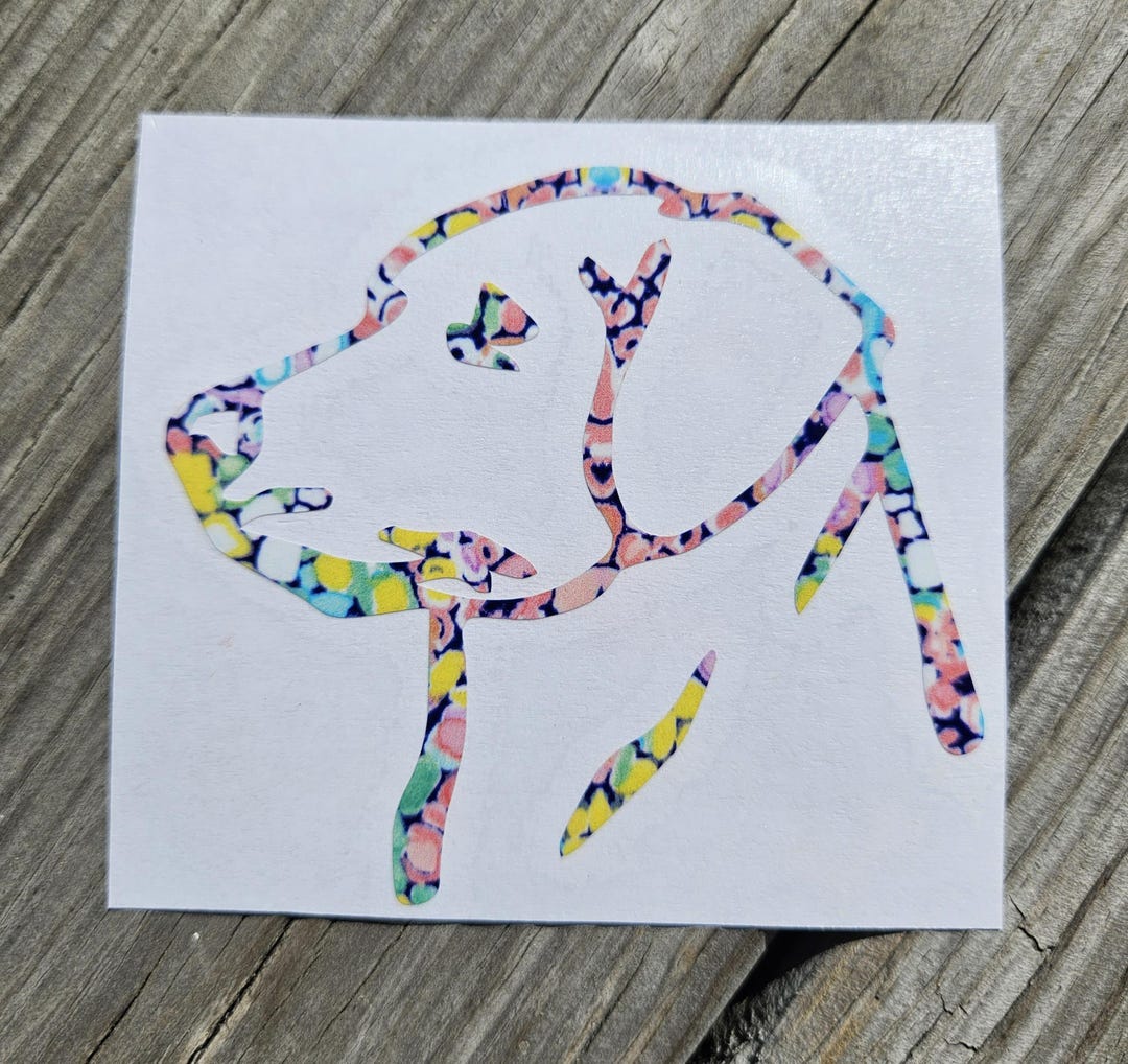 Labrador Vinyl Decal, Dog Vinyl Decal, Dog Decal, Dog Car Window Decal ...