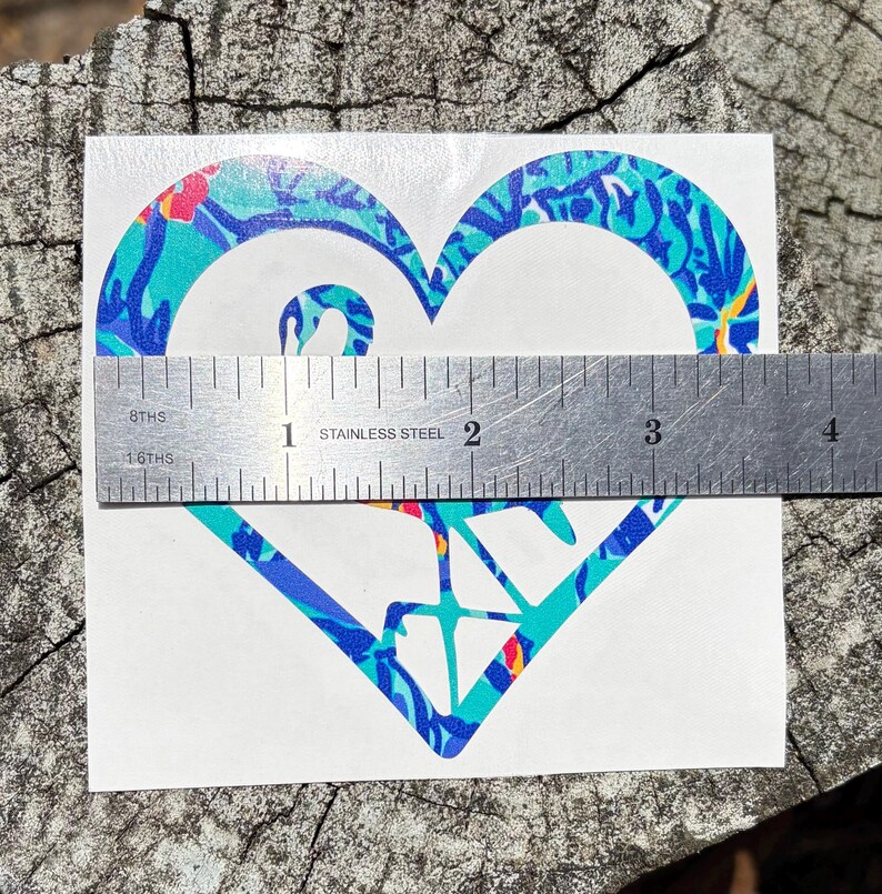 Flamingo Heart Vinyl Decal: Beach Car Laptop Sticker - Etsy
