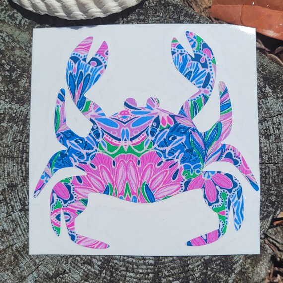 Crab Vinyl Decal Car Window Decal Beach Decal Laptop Decal - Etsy