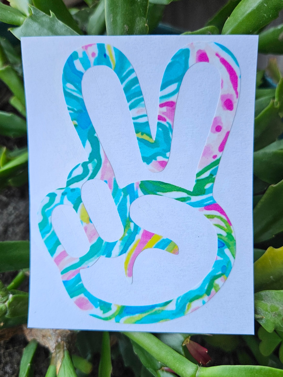 Peace Sign Hand Vinyl Decal, Car Window Decal, Laptop Decal, Peace Sign ...
