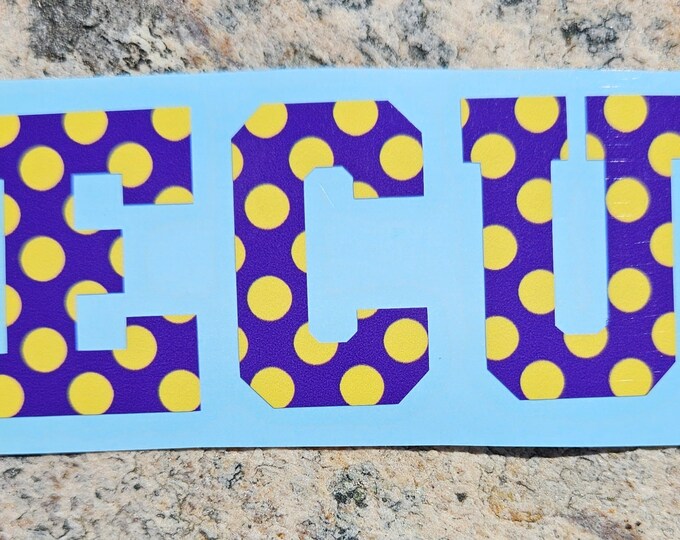ECU Vinyl Decal, ECU Pirates Decal, ECU Sticker, East Carolina ...