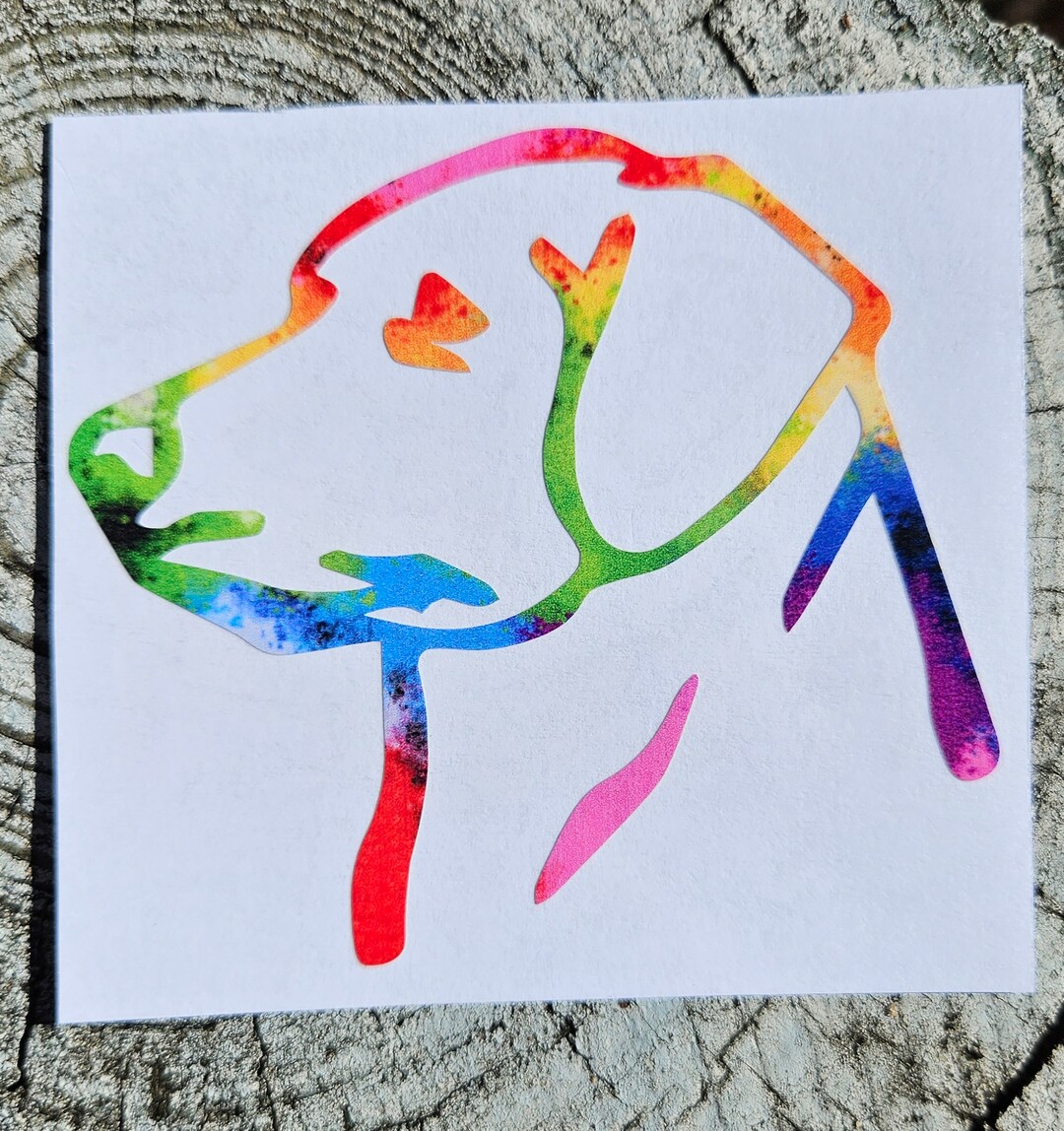 Labrador Vinyl Decal, Dog Vinyl Decal, Dog Decal, Dog Car Window Decal ...