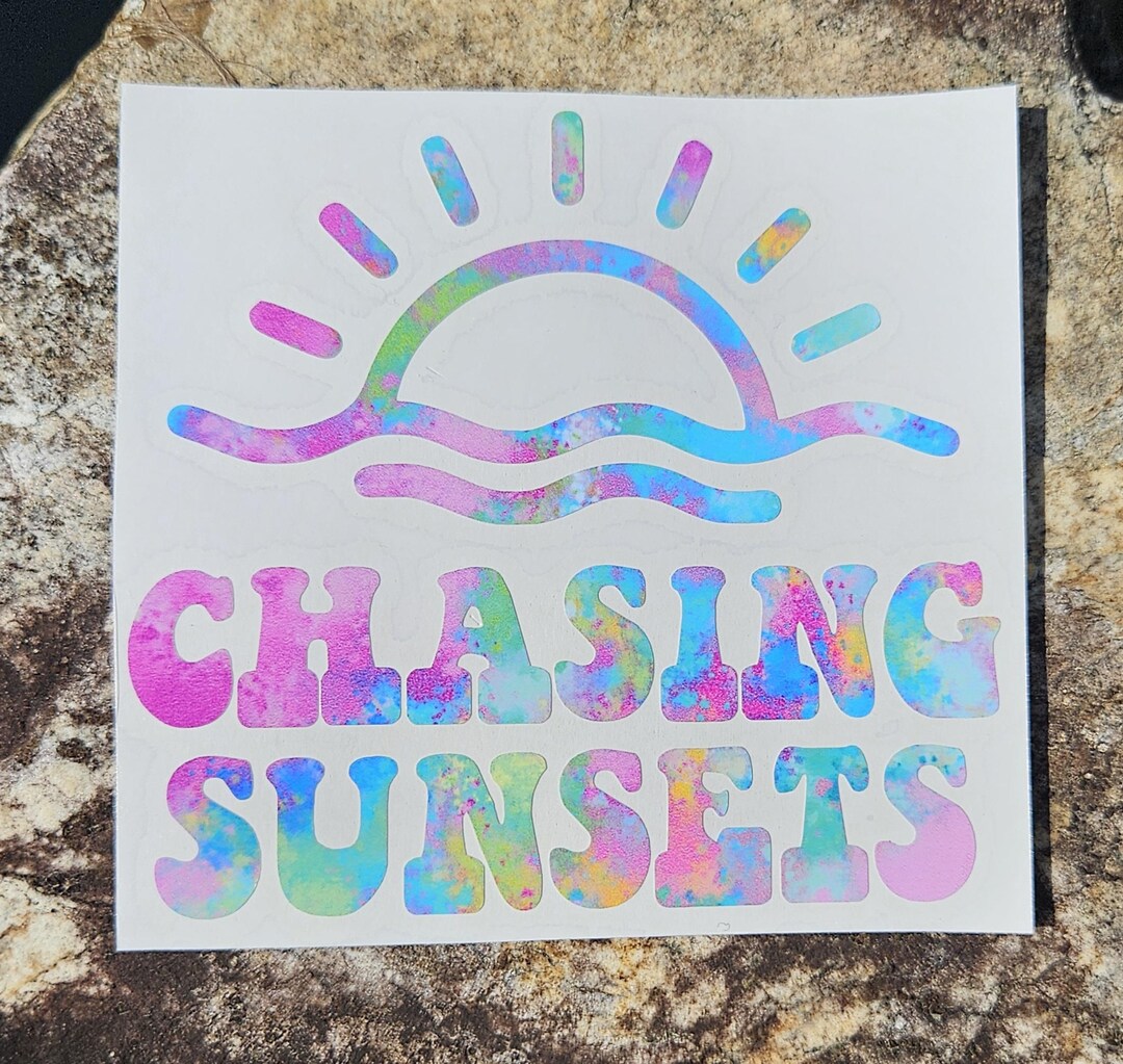 Chasing Sunsets Vinyl Decal, Beach Decal, Sunset Decal, Beach Vinyl ...