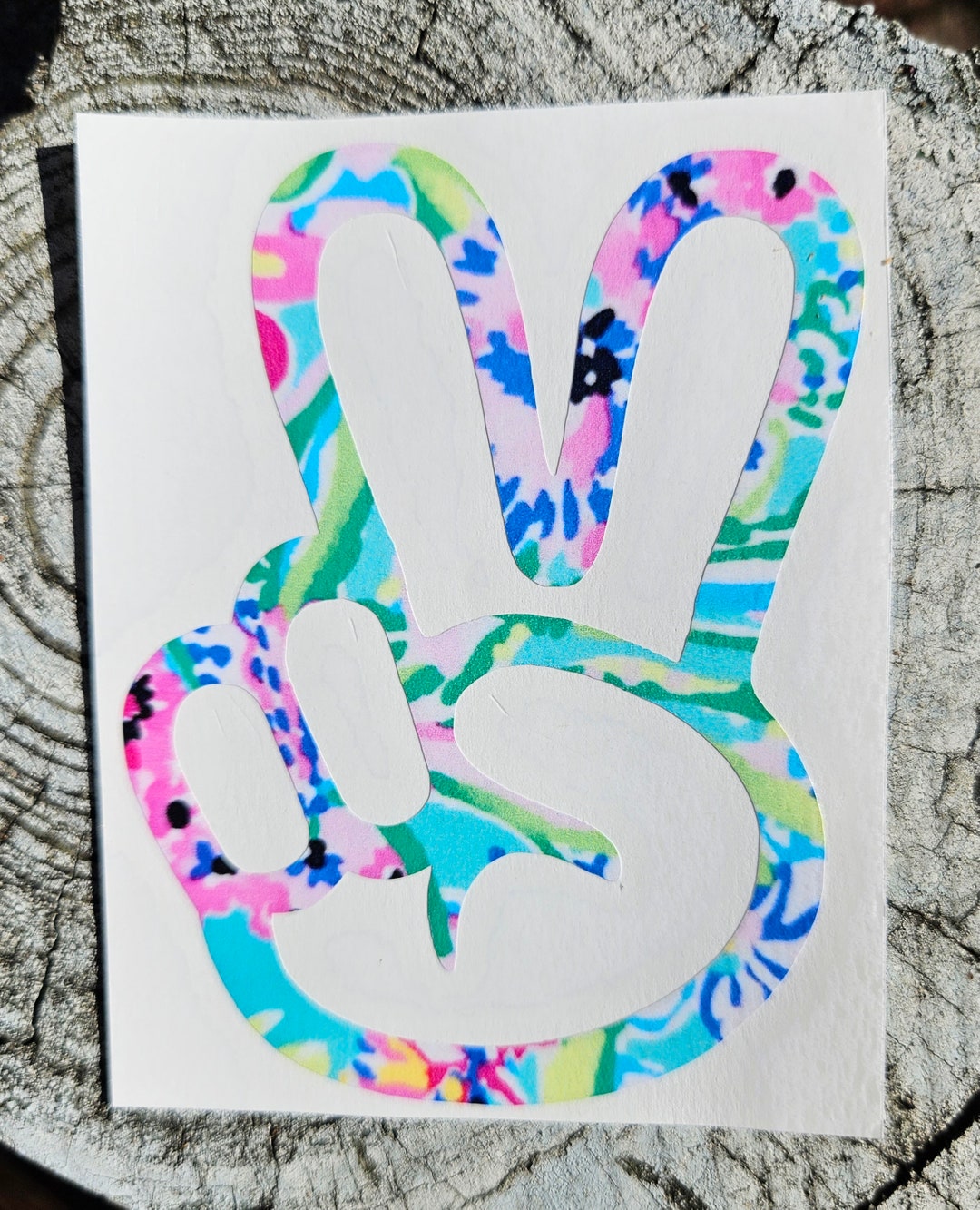 Peace Sign Hand Vinyl Decal, Car Window Decal, Laptop Decal, Peace Sign ...