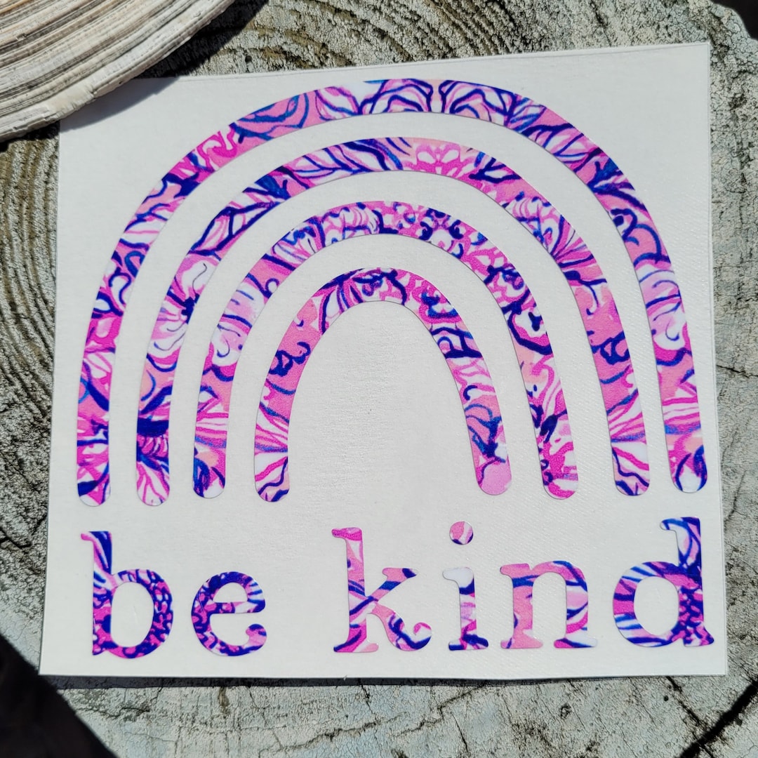 Be Kind Vinyl Decal, Be Kind Rainbow Decal, Be Kind Car Decal, Kindness ...