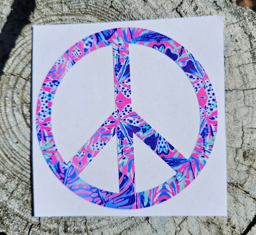 Peace Sign Vinyl Decal, Car Window Decal, Yeti Cup Decal, Retro Vinyl ...