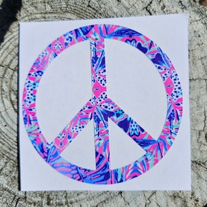 Peace Sign Vinyl Decal Car Window Decal Yeti Cup Decal - Etsy