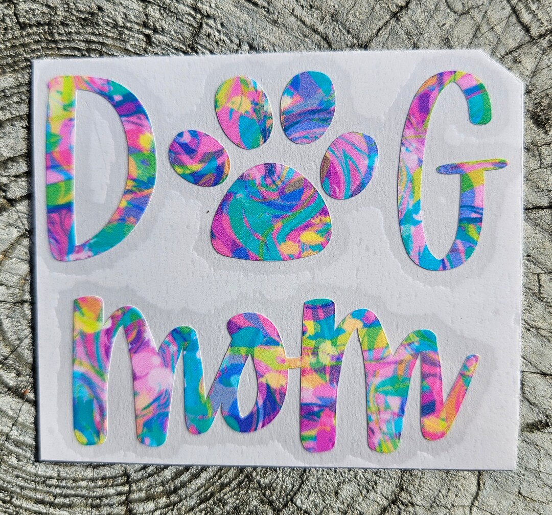 Dog Mom Vinyl Decal, Dog Mom Car Decal, Dog Mom Laptop Decal, Dog Mom ...