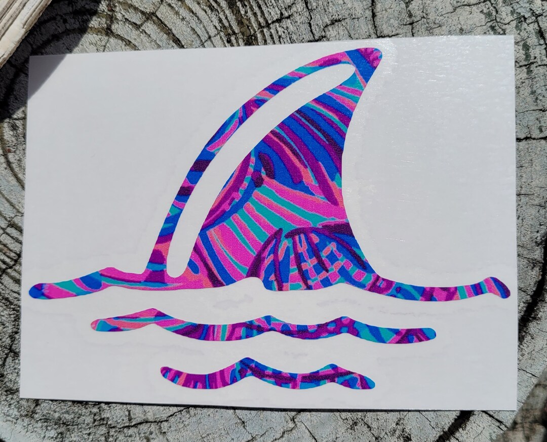 Shark Fin Vinyl Decal, Car Window Decal, Laptop Decal, Shark Decal ...