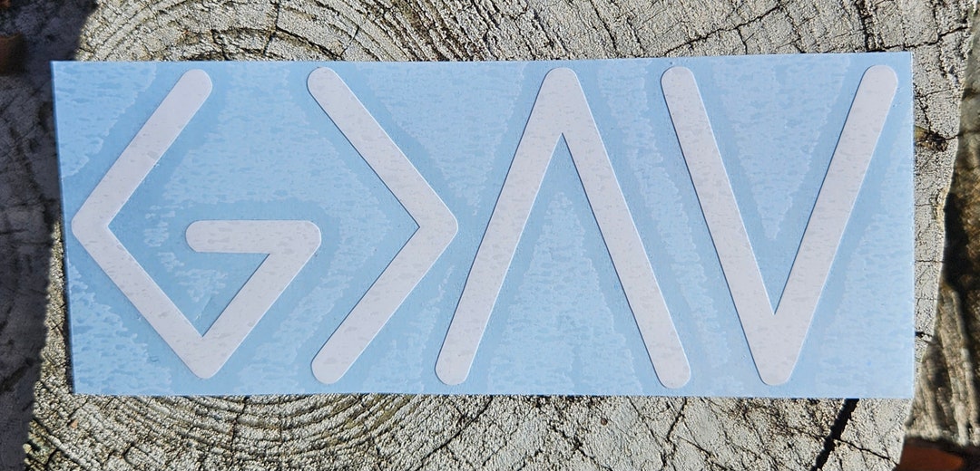 Faith Car Decal: God is Greater - Laptop, Window Sticker - Etsy