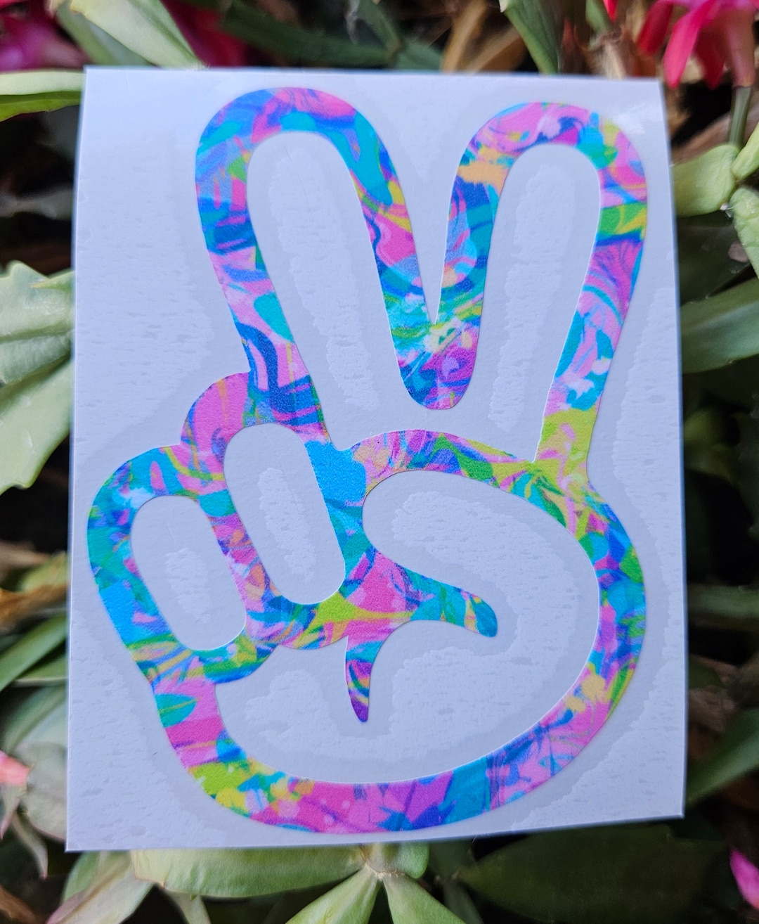 Peace Sign Hand Vinyl Decal, Car Window Decal, Laptop Decal, Peace Sign ...