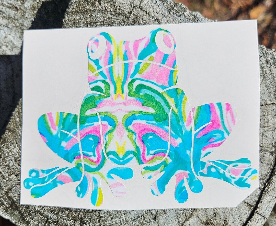 Frog Vinyl Decal Frog Car Decal Frog Laptop Decal Frog - Etsy