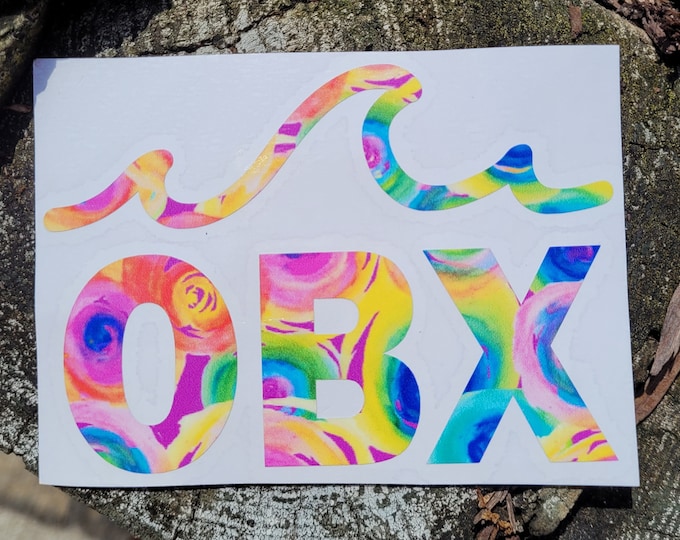 OBX Vinyl Decal, Outer Banks Vinyl Decal, NC Beach Decal, Outer Banks ...