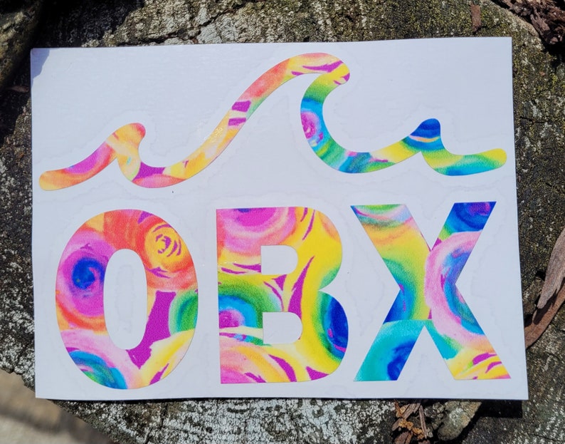 OBX Vinyl Decal Outer Banks Vinyl Decal NC Beach Decal - Etsy