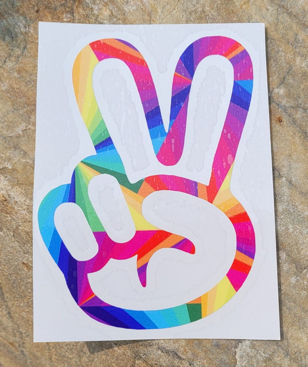 Peace Sign Hand Vinyl Decal, Car Window Decal, Laptop Decal, Peace Sign ...