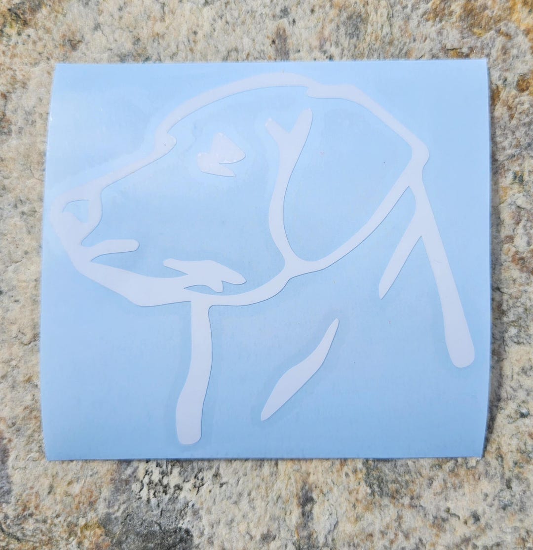 Labrador Vinyl Decal, Dog Vinyl Decal, Dog Decal, Dog Car Window Decal ...