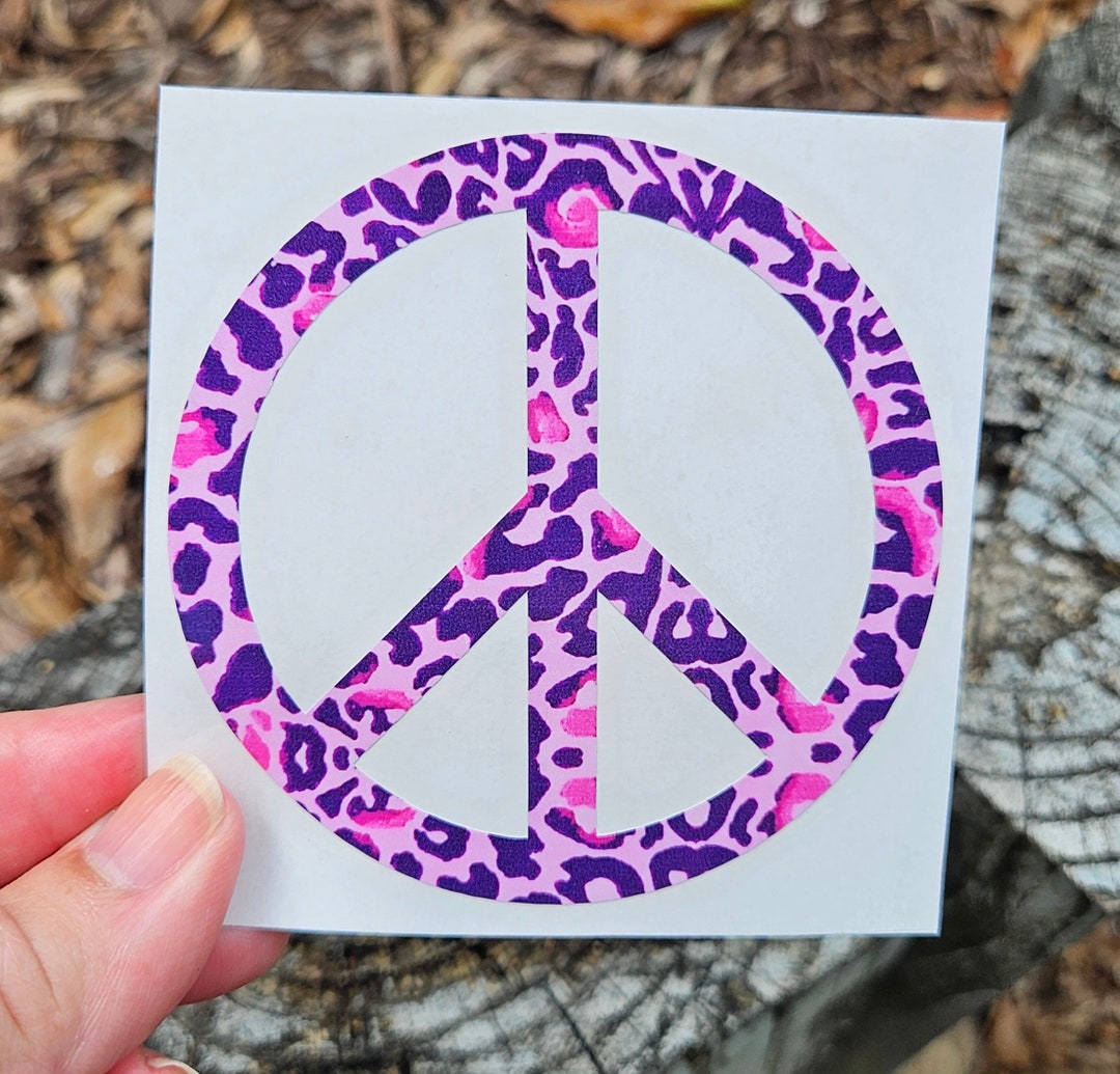 Peace Sign Vinyl Decal, Car Window Decal, Yeti Cup Decal, Retro Vinyl ...