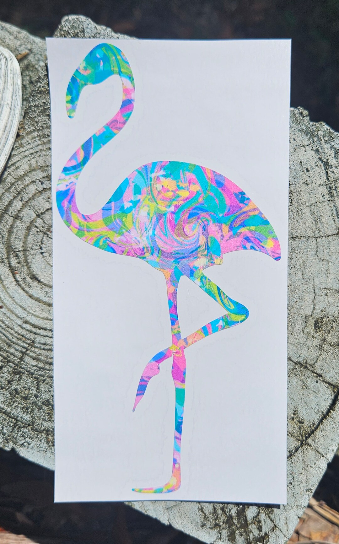 Whimsical Flamingo Vinyl Decalcar Window Decal. Flamingo - Etsy