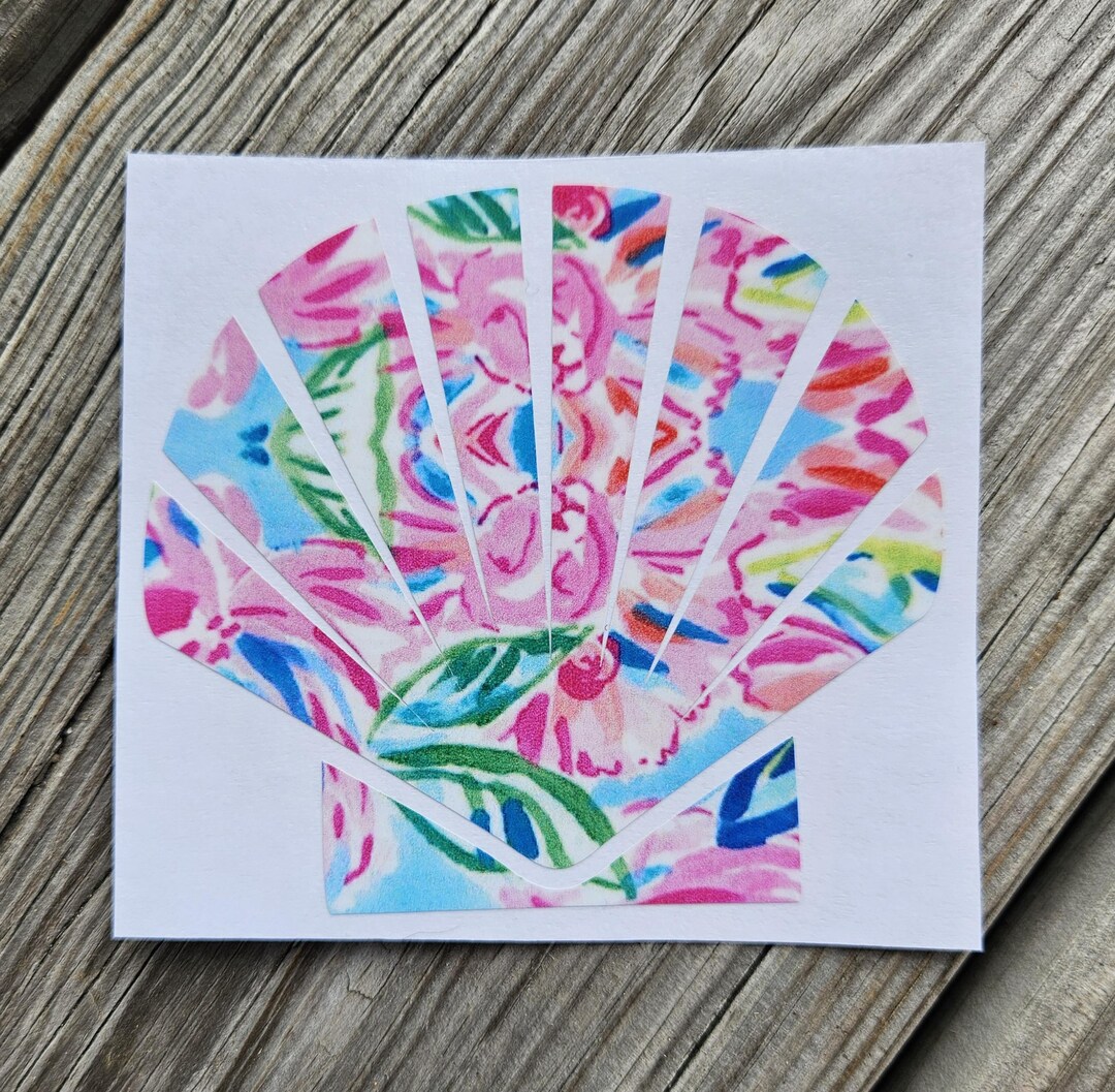 Lilly Inspired Seashell Vinyl Decal, Beach Decal, Beach Sticker ...