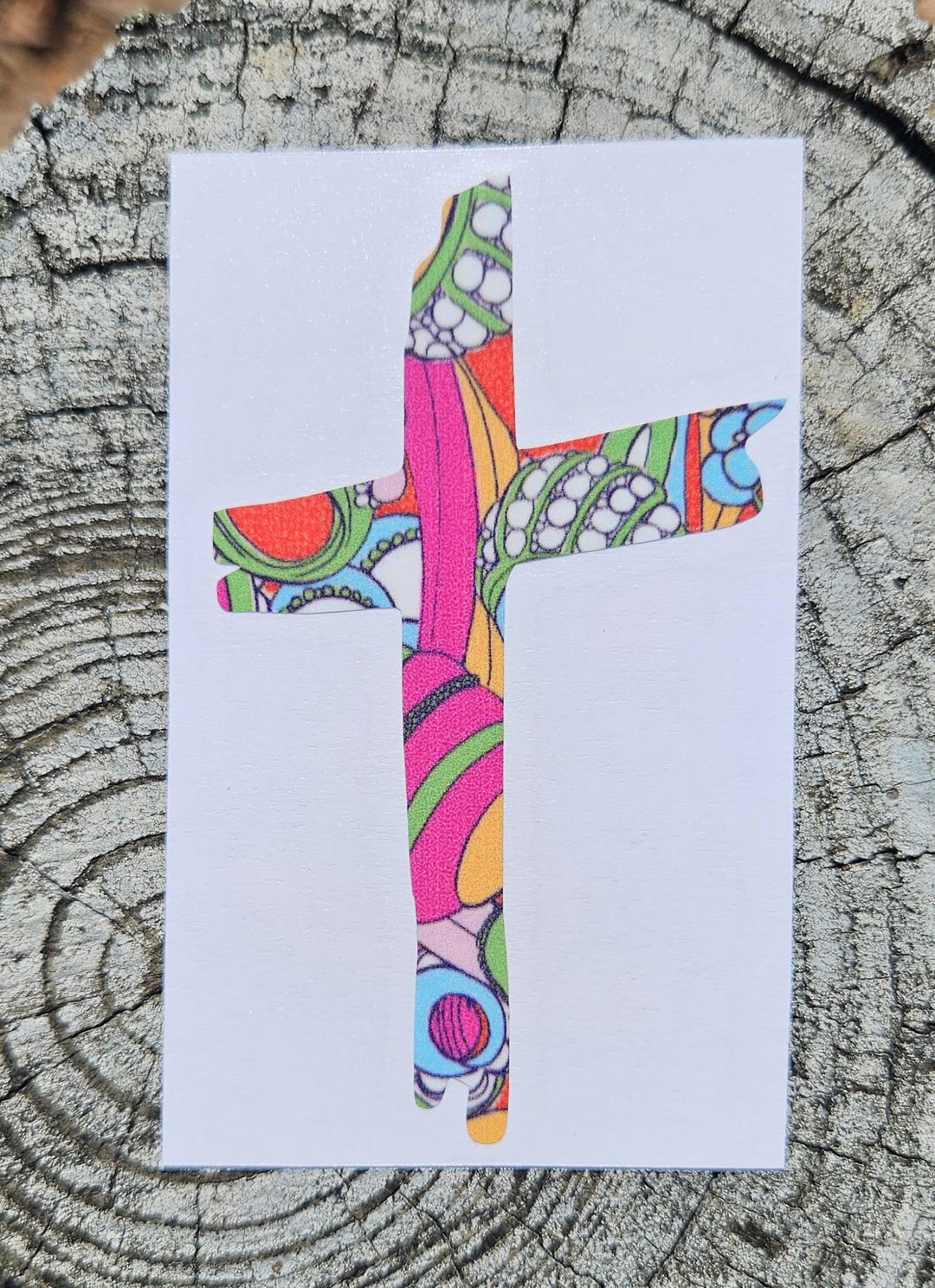 Abstract Cross Decal: Faith Sticker for Car, Laptop, Cup - Etsy